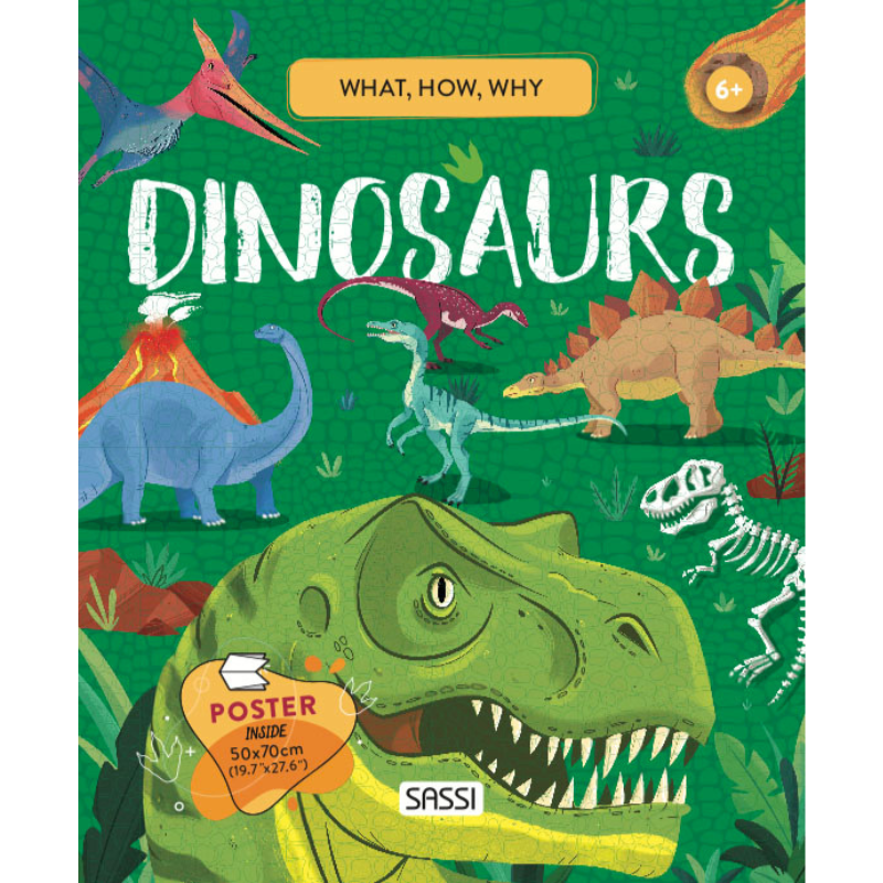 Sassi What How and Why Dinosaurs Book and Poster – Axis Toys & Gifts