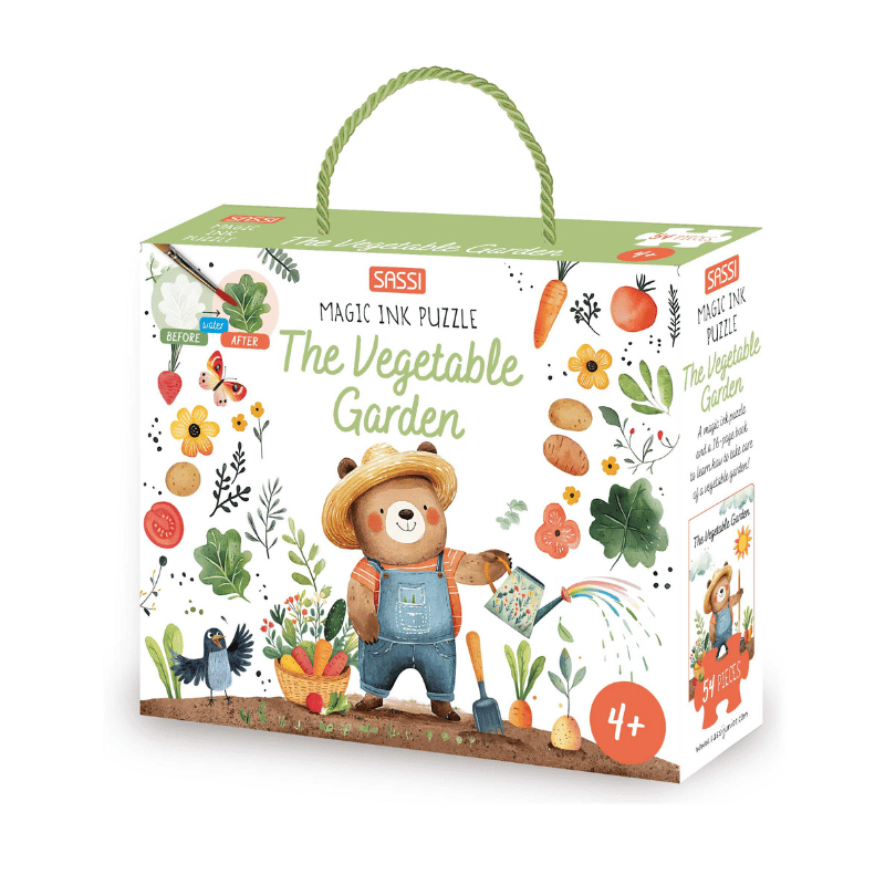 Sassi Magic Water Puzzle & Book Set - Vegetable Garden – Axis Toys & Gifts