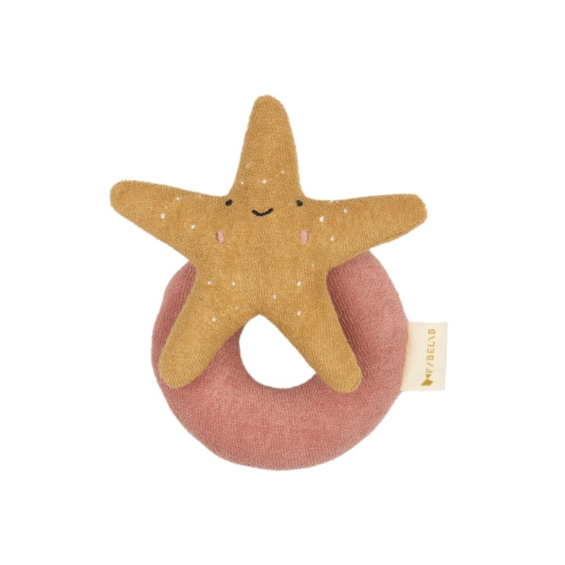 Fabelab Rattle - Starfish, Ash Rose, 17 cm – Axis Toys & Gifts